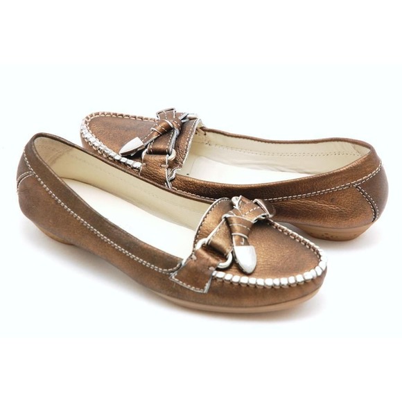 Geox | Shoes | Geox D Erin Leather Loafer Moc Flat Driving Slipon Shoe ...